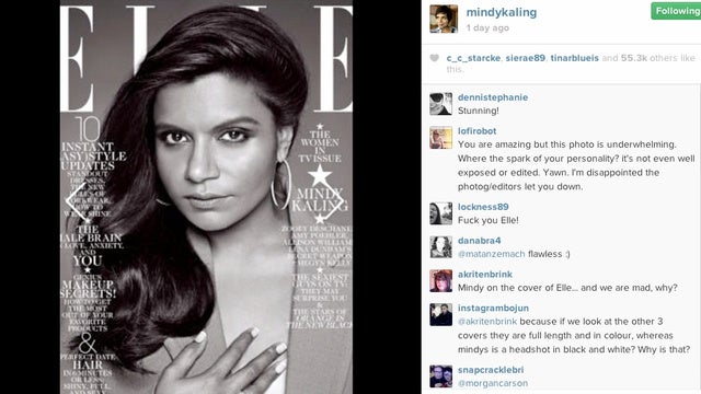Mindy Kalings Elle Cover Made Her Feel Glamorous And Cool