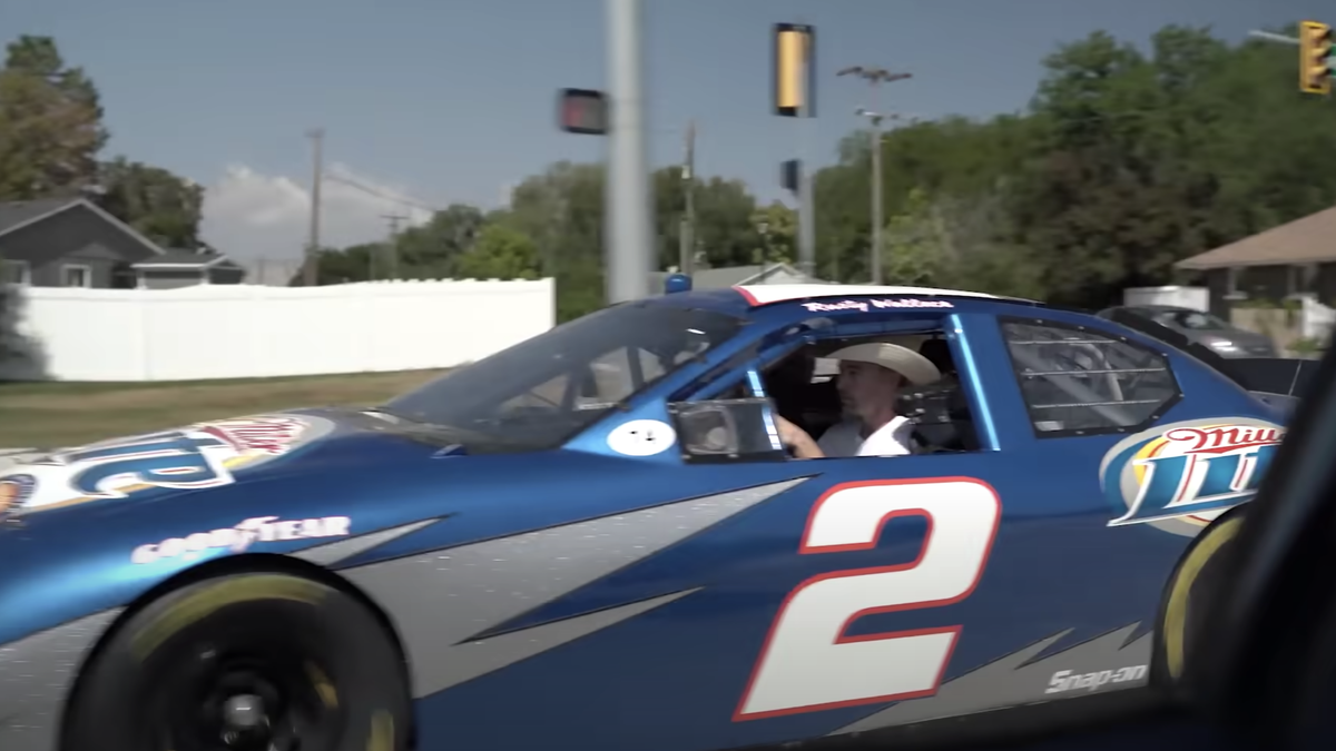What It's Like To Drive A Stock Car Through A Drive-Through