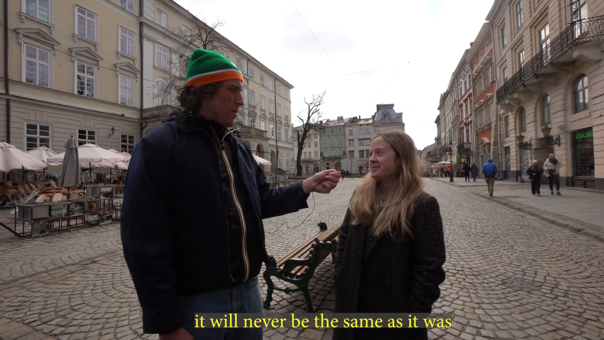 Andrew Callaghan brought his gonzo journalism to Ukraine