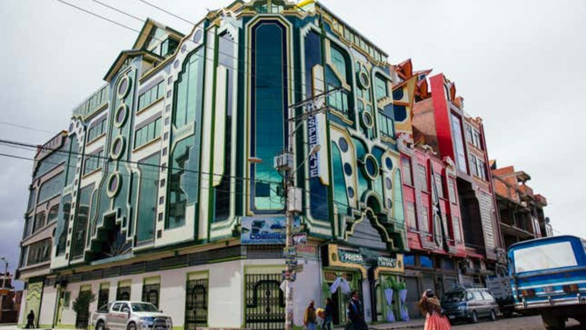 Colorful architecture is a symbol of cultural heritage in Bolivia