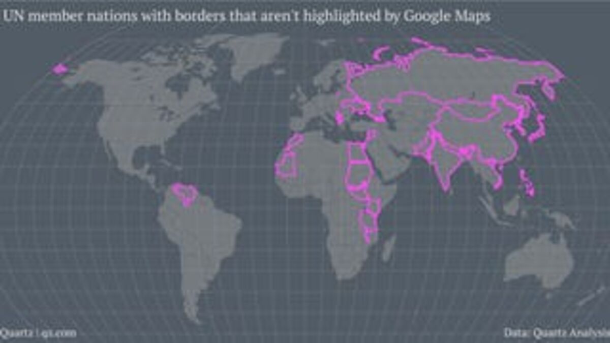Here are the 32 countries Google Maps won’t draw borders around