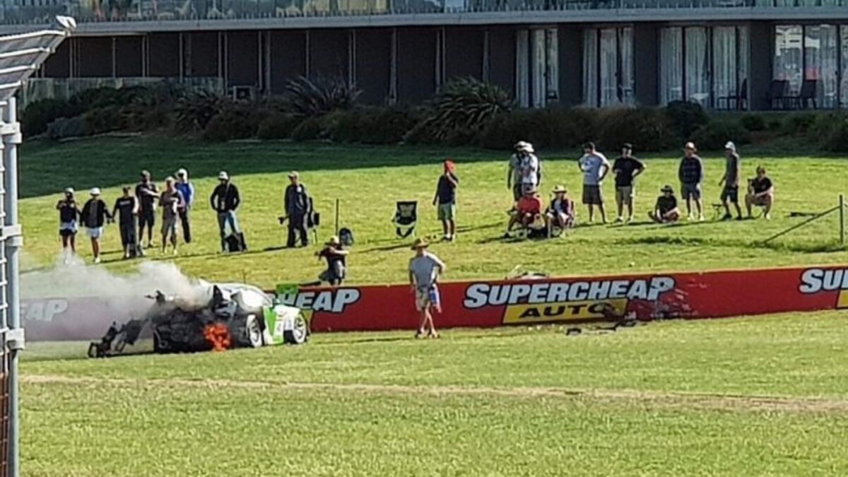 A Fan at the Bathurst 12 Hour Battled a Crash Fire During Practice