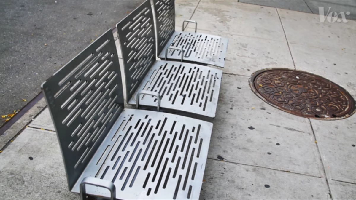 The shitty reason New York City benches are designed to be uncomfortable