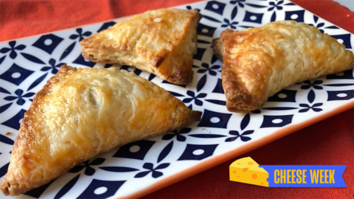 Cheese-stuffed hand pies with cheese crust is cheese plus cheese times ...