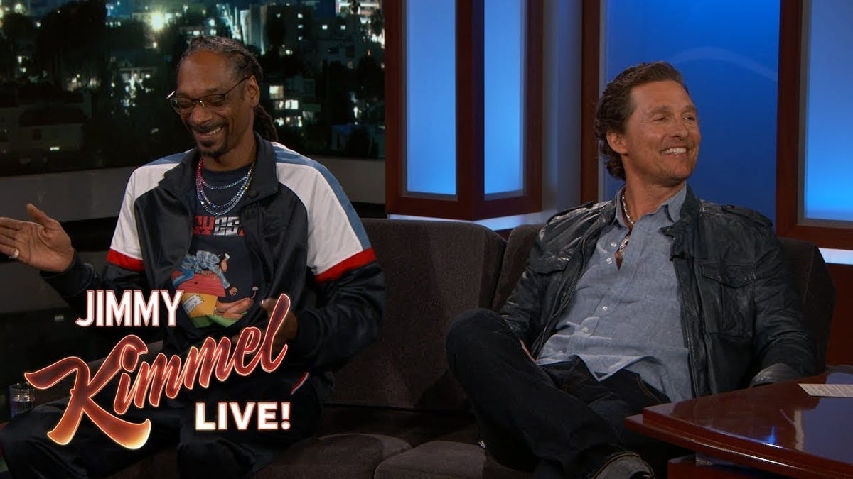 Snoop Dogg Tricked Matthew McConaughey Into Smoking a Lot of Weed, and ... Snoop Dogg Tricked Matthew McConaughey Into Smoking a Lot of Weed, and ...