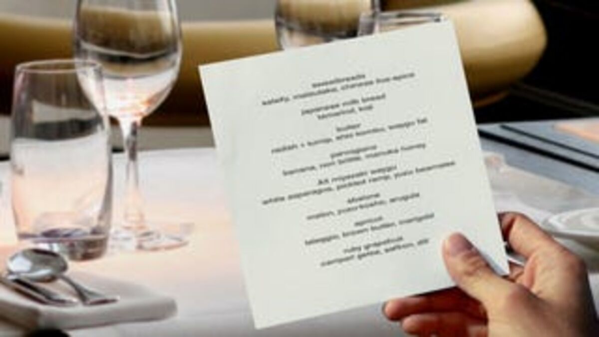 Restaurant Expensive Enough That Menu Just Single Sheet Of Really Nice ...