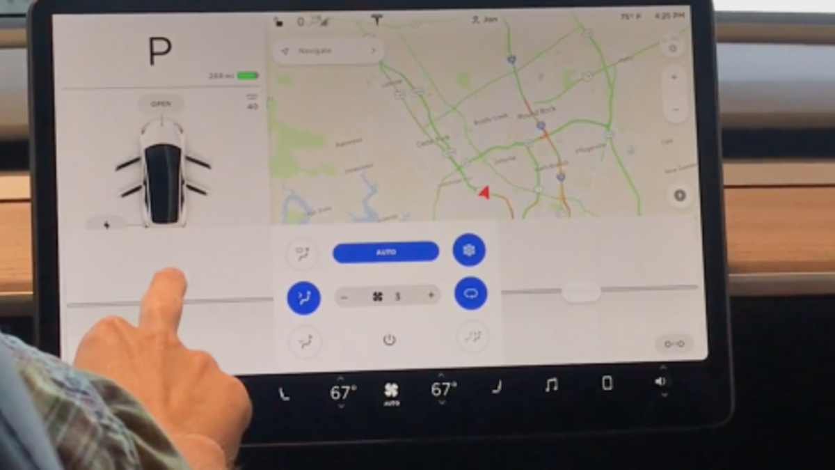 Here’s Our First Good Look At How The Tesla Model 3's Touchscreen Works