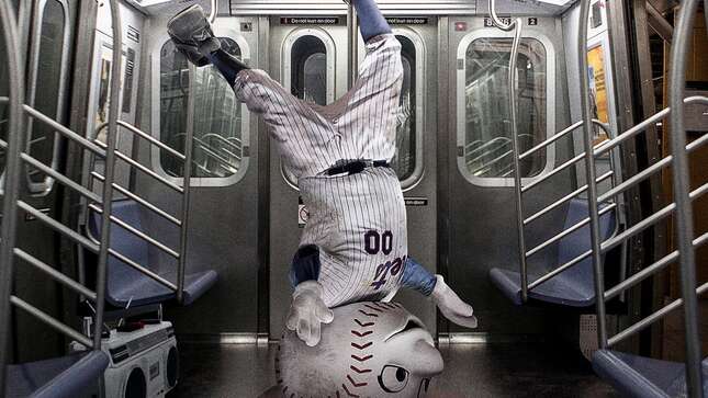 Disheveled Mr. Met Spends Lockout Sadly Breakdancing For Tips On 7 Train