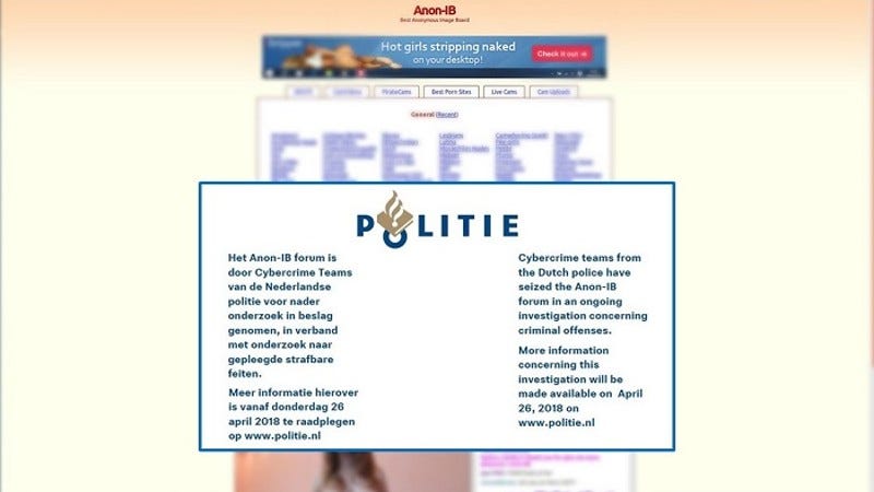 Dutch Authorities Seize Revenge Porn Site Anon-IB, Arrest Three Men Dutch Authorities Seize Revenge Porn Site Anon-IB, Arrest Three Men