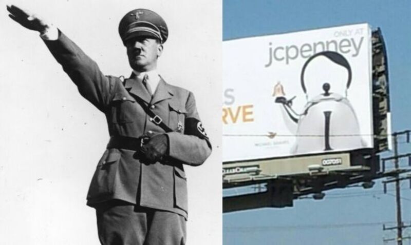 JCPenney Billboard Promotes Tea Kettle That Looks Like Hitler