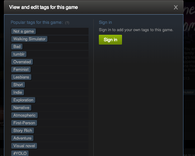 The First Day of Steam Tags Is Both Funny and Sad