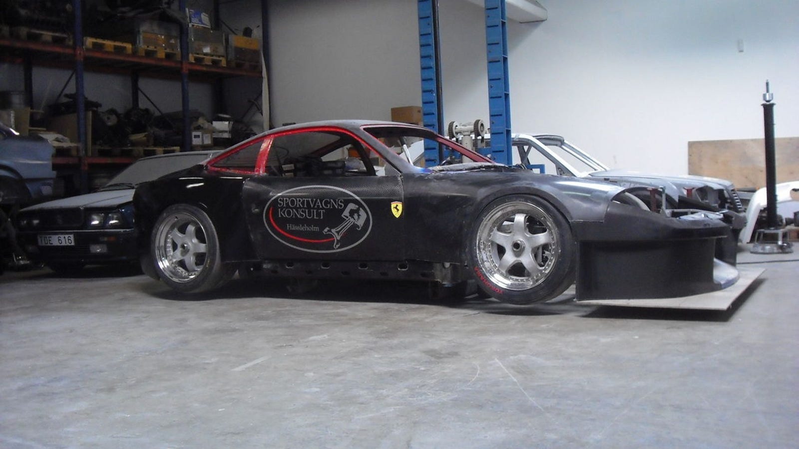Insane Carbon-Fiber Drift Ferrari Gets BMW V8