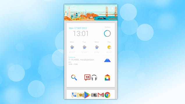 The Google Now Home Screen The Google Now Home Screen