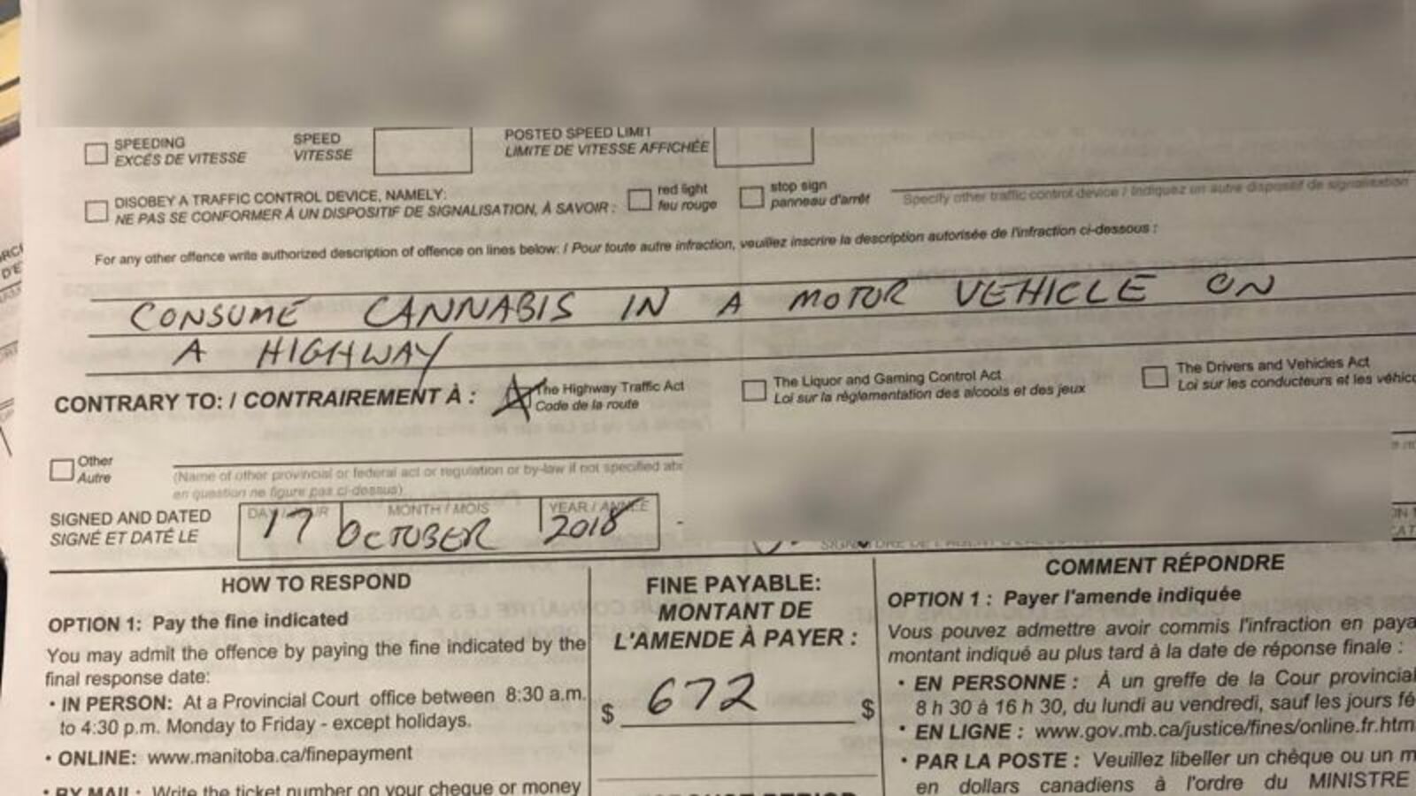 Canadian Cops Issue First Ticket for Driving While Smoking Weed, Just ...