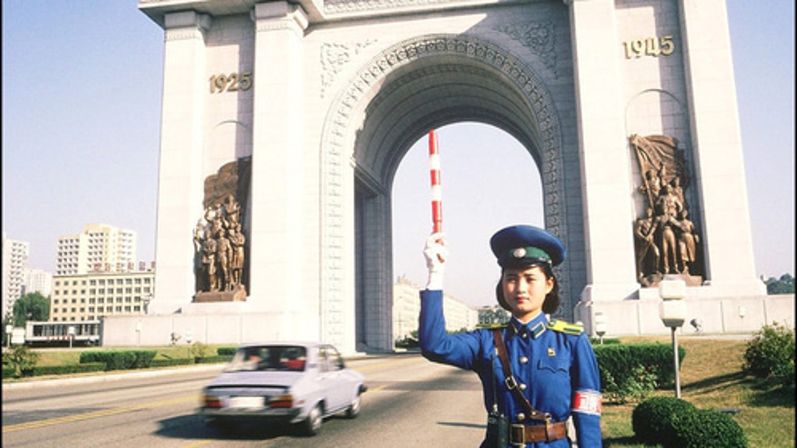 Pyongyang Traffic Girls Traffic Cop Photos