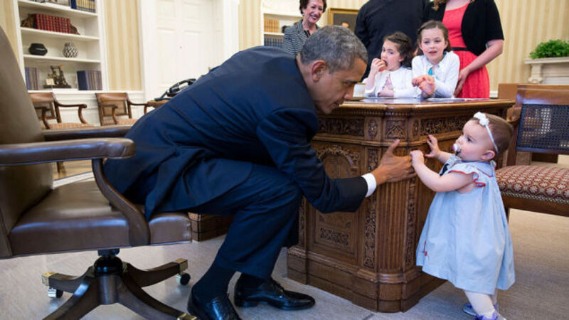 Barack Obama and This Adorable Baby Are Running the Oval Office