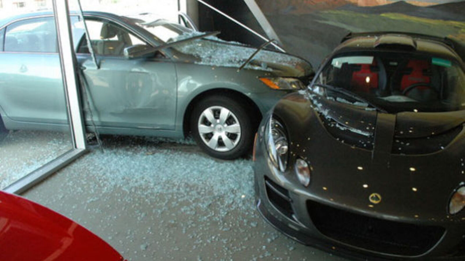 92-year-old crashes Toyota Camry into Lotus dealership