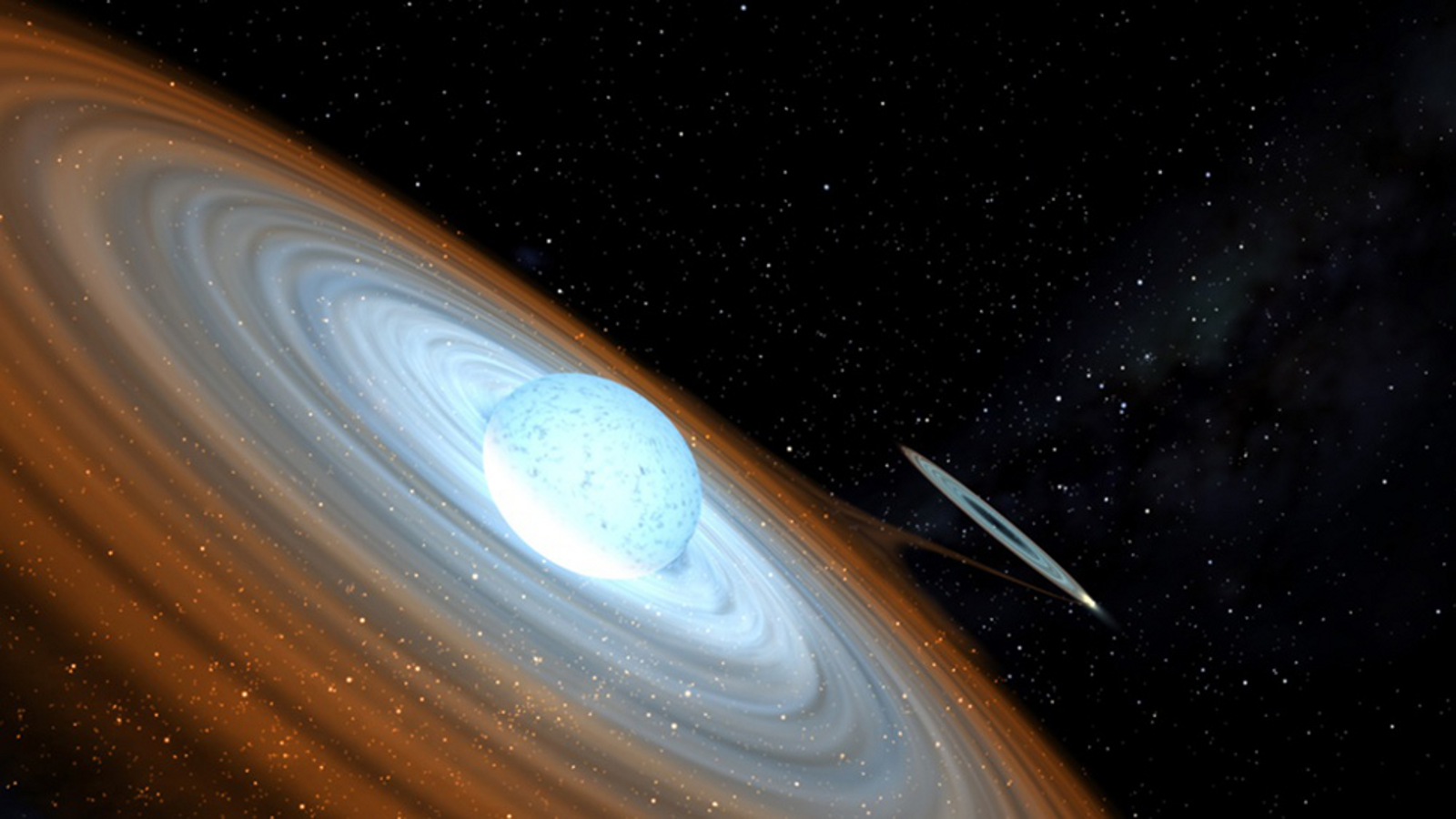 Astronomers discover a black hole orbiting a spinning star