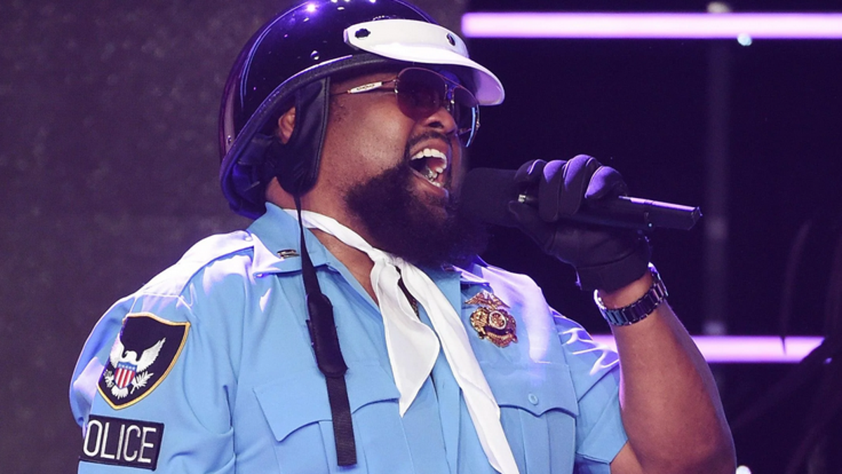 Village People cop tells Weeknd to "lighten up" about Grammys