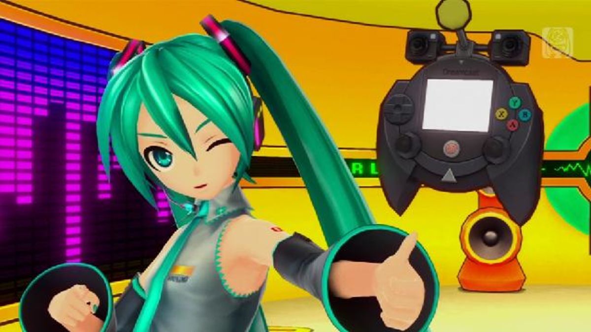 In Project Diva F, the Dreamcast Controller Controls People Too!