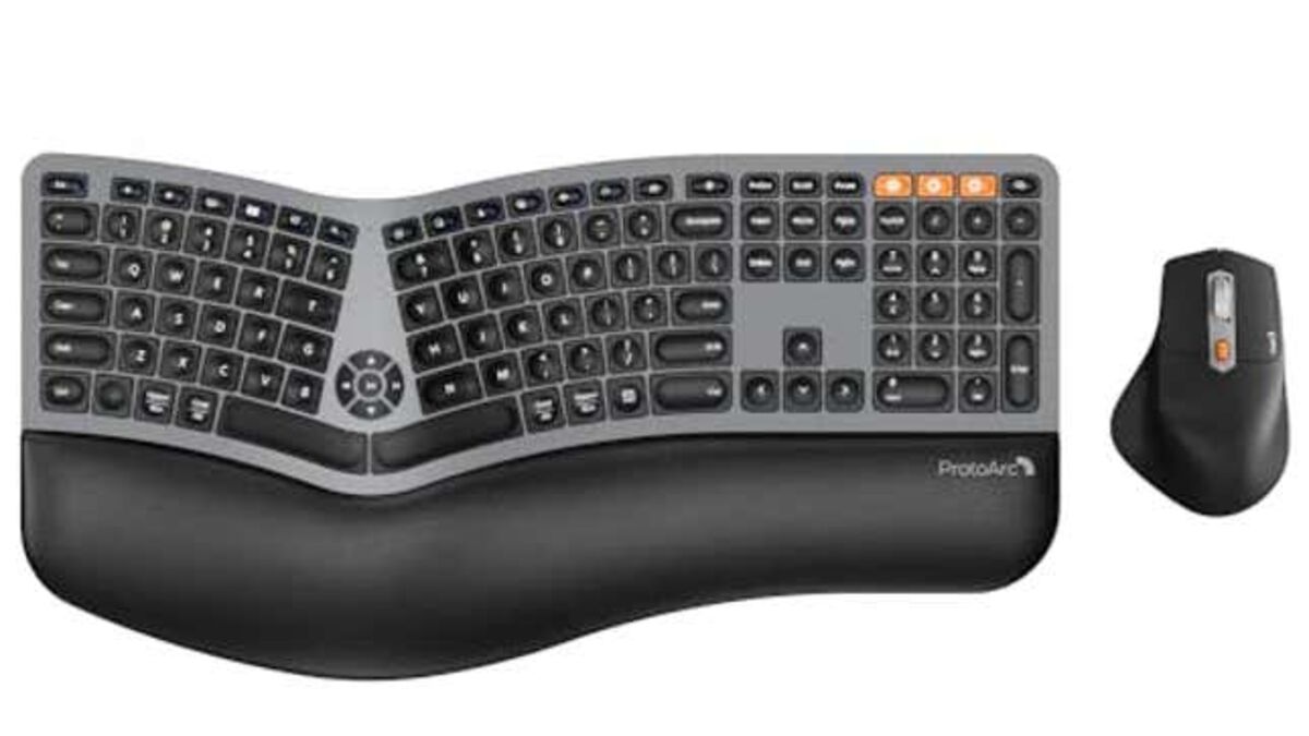 ProtoArc Ergonomic Wireless Keyboard Mouse, Now 28% Off