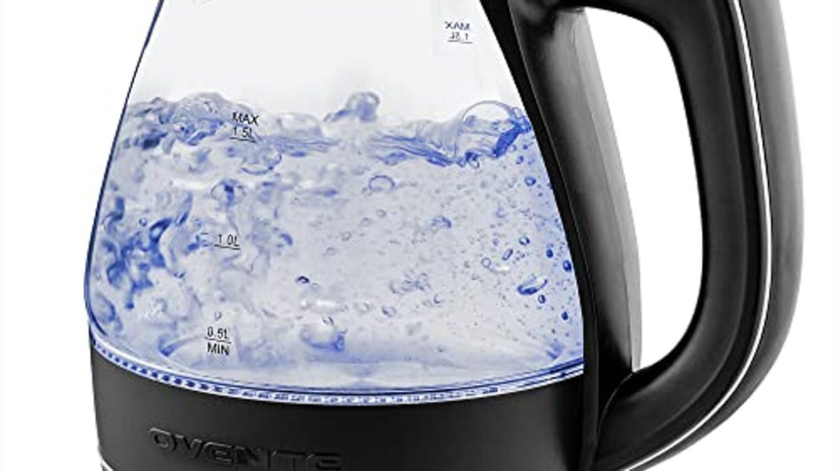 OVENTE Glass Electric Kettle Hot Water Boiler 1.5 Liter Borosilicate ... OVENTE Glass Electric Kettle Hot Water Boiler 1.5 Liter Borosilicate ...