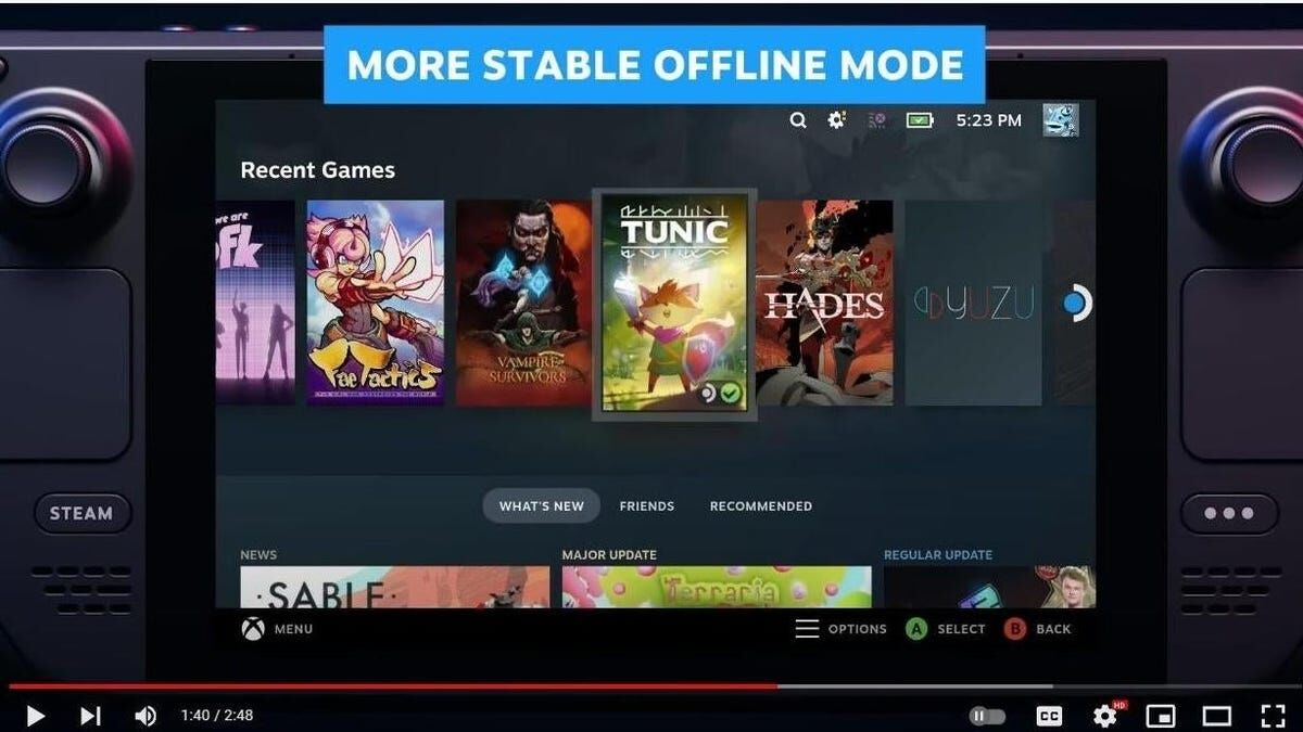 Un emulador de la Switch sale en el nuevo vídeo de la Steam Deck