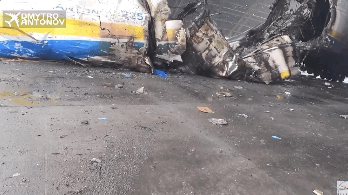 New Video Shows The Burned Antonov An-225's Damage In Detail