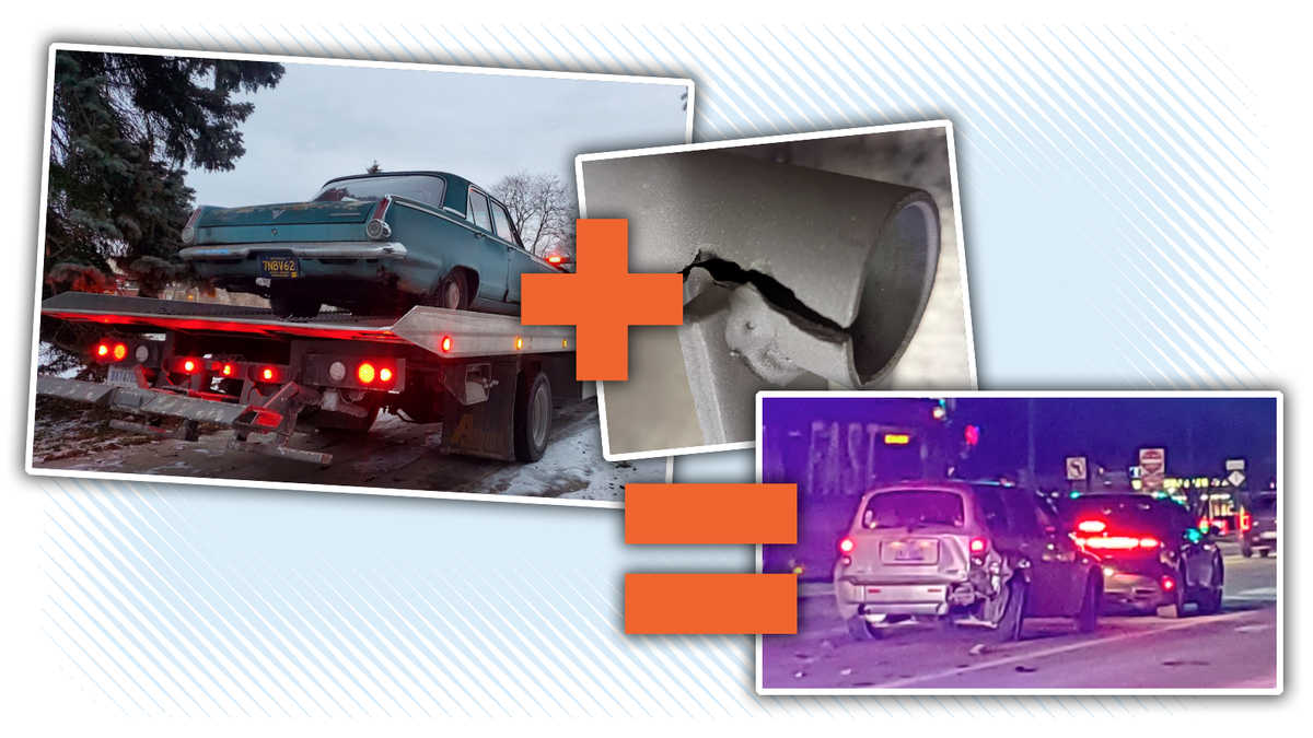 The Plymouth Valiant Broke Down And Caused A Chevy HHR Crash