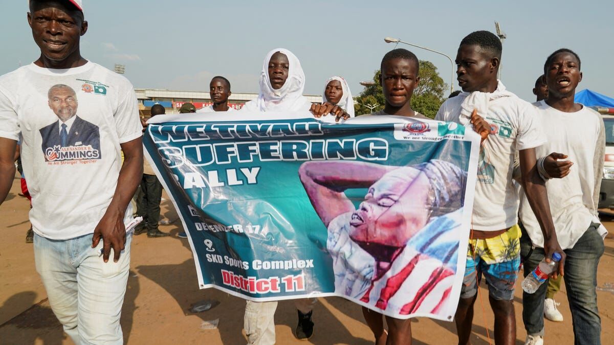 George Weah’s home return after 48 days was graced by demonstrations