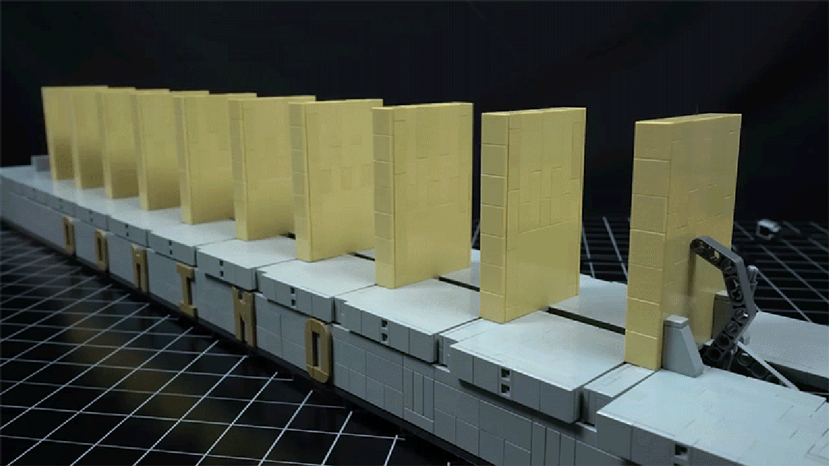 Self-Stacking Lego Domino Machine Is Perpetually Mesmerizing