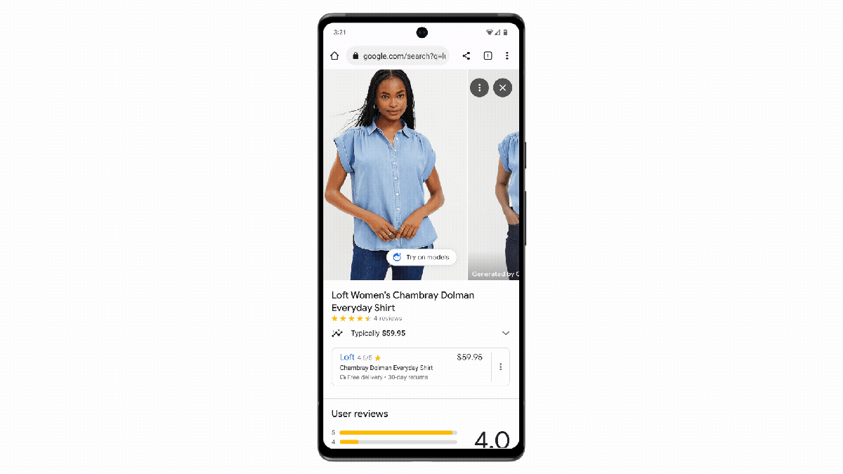 Google Debuts Virtual AI Try-on for Shopping Women's Tops