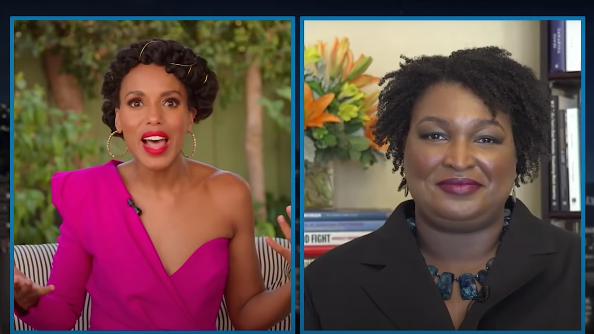 Before her DNC speech, Stacey Abrams gives Kerry Washington voter ...