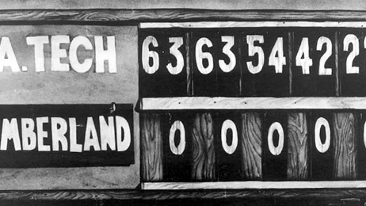 The biggest blowout in football history happened in 1916