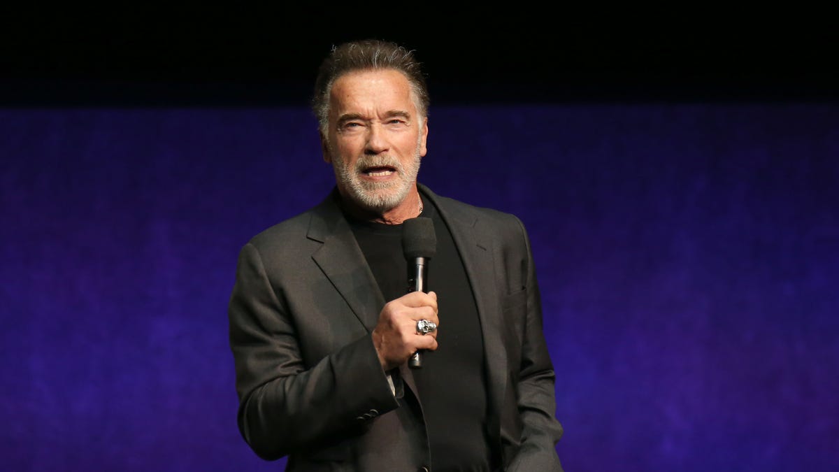 Random dumbass sucker-flying-jump-kicks an unimpressed Arnold ... Random dumbass sucker-flying-jump-kicks an unimpressed Arnold ...