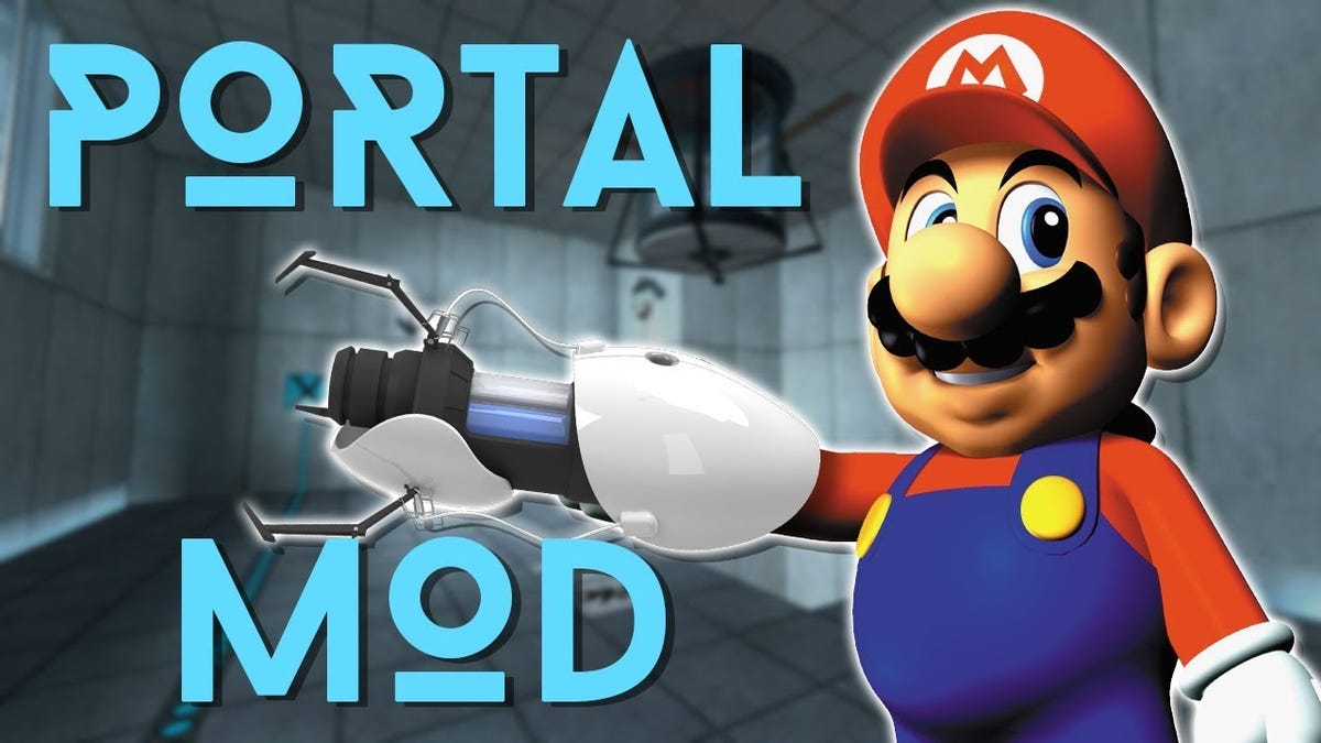 Modder Adds Portal Gun To Super Mario 64