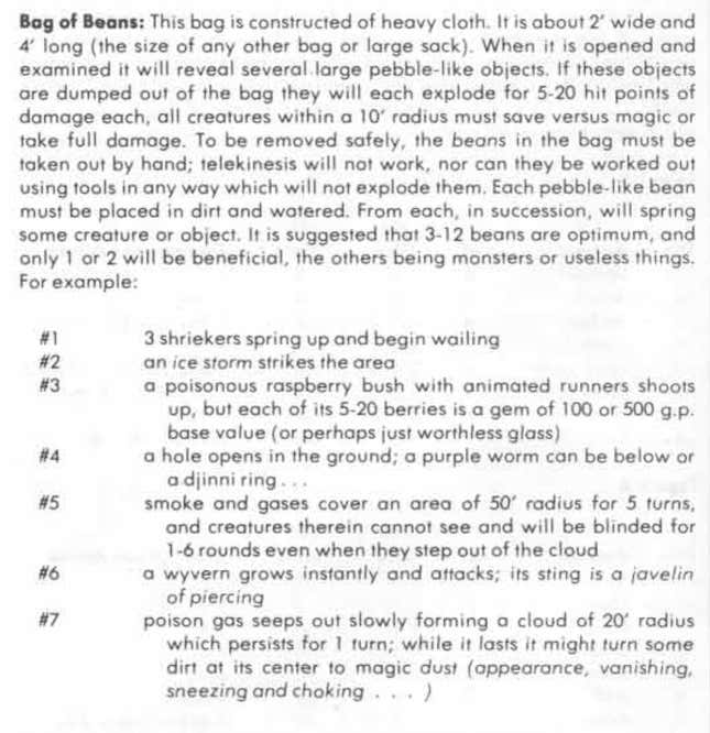 22 Ridiculous Tables From Advanced Dungeons & Dragons DM Guide